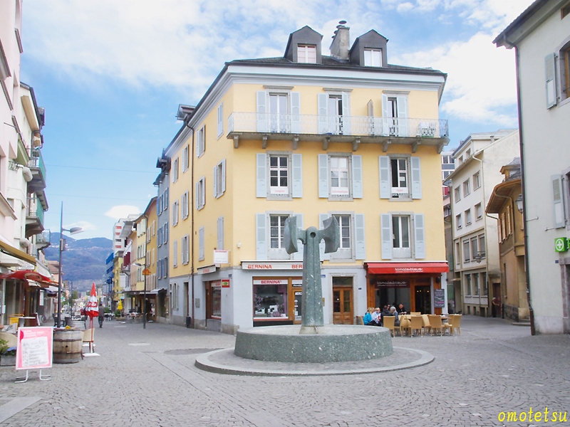 Wallpaper Photography.view of Monthey old town Switzerland.