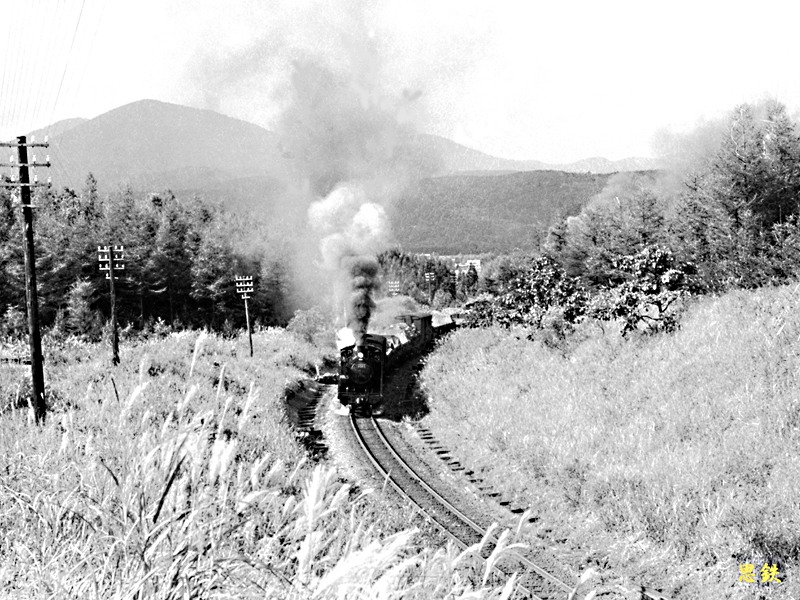 Ex JNR Class 8620 steam locomotive is seen on a Hanawa line with a ...